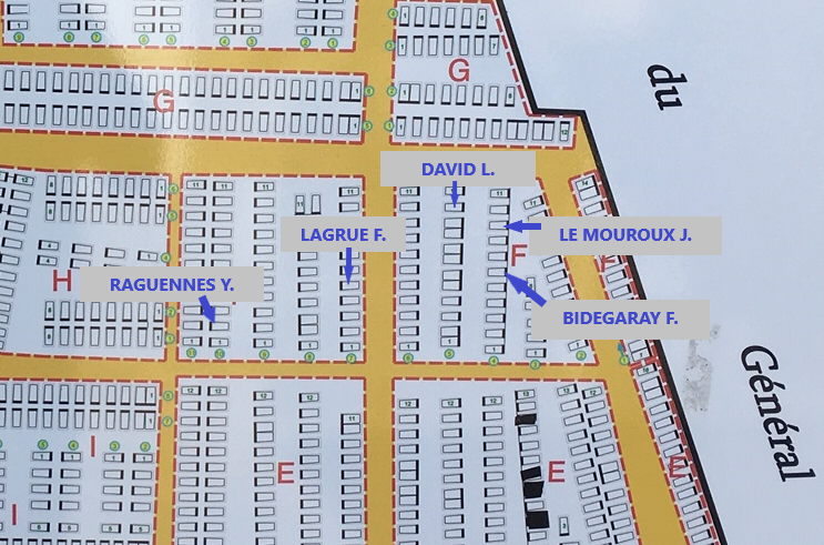 QUIBERON : Plan tombes cimetière – Le Souvenir Français